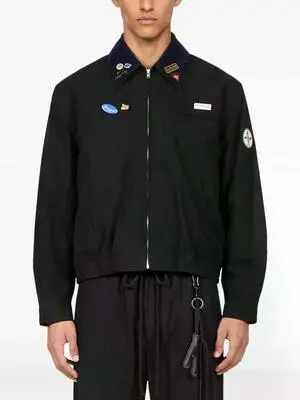 SONG FOR THE MUTE Badge-embellished Corduroy-collar Jacket