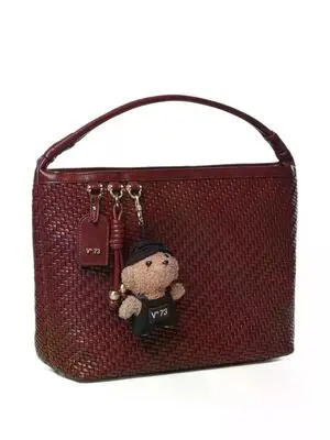 V°73 Zelda Woven-design Teddy-charm Shoulder Bag
