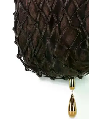 Savette Macramé Drawstring Suede Clutch Bag