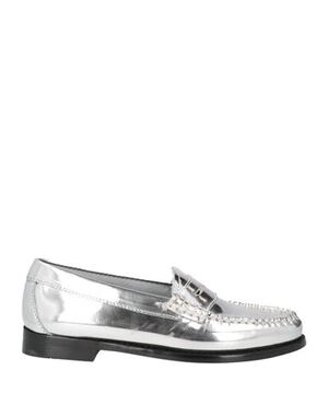 G.H. BASS & CO. G. H. Bass & Co Weejun Penny Woman Loafers Silver Size 4.5 Leather