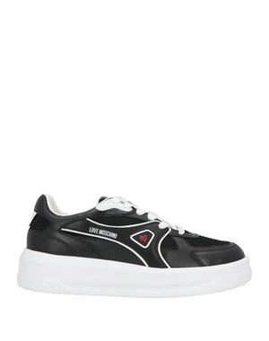 Moschino Sneakers Size Textile Fibers, Leather - Black