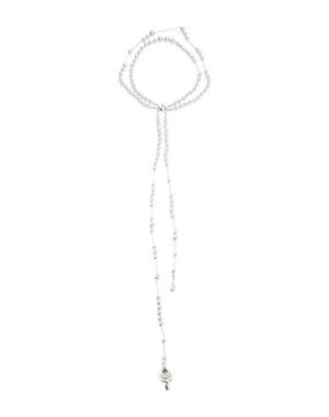 VIVIENNE WESTWOOD Broken Pearl Necklace Necklace Brass - Silver