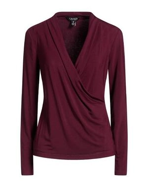 Ralph Lauren Top Burgundy Size Lyocell, Elastane