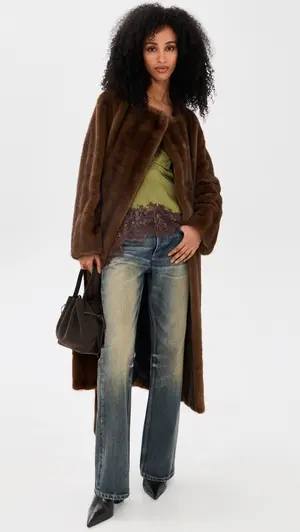 STAND STUDIO Miranda Faux Fur Coat