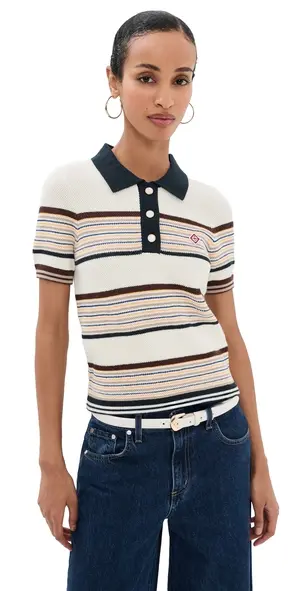 Casablanca Cafe Stripe Top - Multi