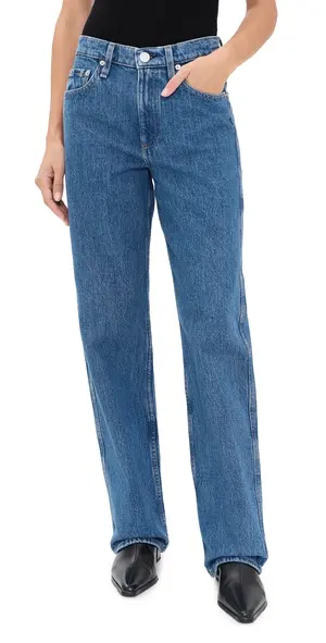 Rag & Bone Shea Full Straight Jeans - Coco