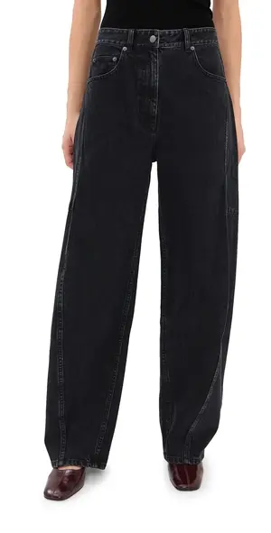 Tibi Sid Barrel Jeans - Black