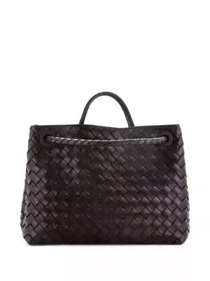 Bottega Veneta Andiamo Top Handle Bag Intrecciato Nappa Medium Satchel - Brown