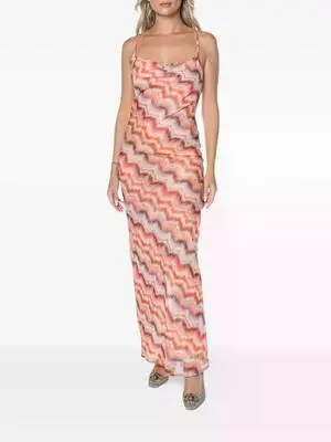 ONETEASPOON Jagger Chevron-print Maxi Dress