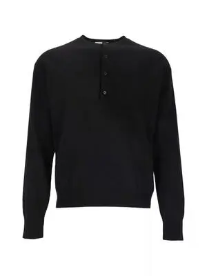 Mauro Grifoni Button-up Wool Sweater - Black