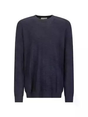 GOES BOTANICAL Check-pattern Sweater - Blue