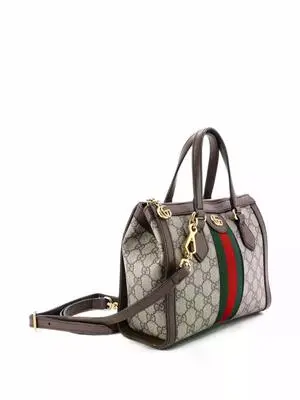 Gucci Ophidia Top Handle Gg Coated Canvas Small Tote Bag