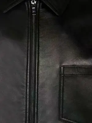 AMARANTO Zip-up Leather Jacket