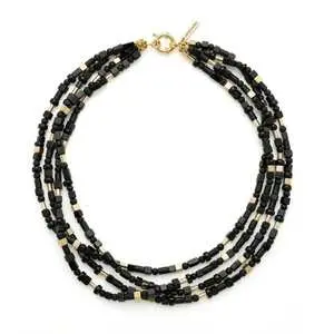JAREDJAMIN Corrinne Onyx Beaded Necklace