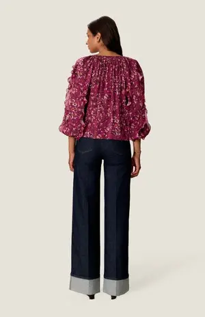 Rebecca Taylor Brooke Ruffle Bubble Top