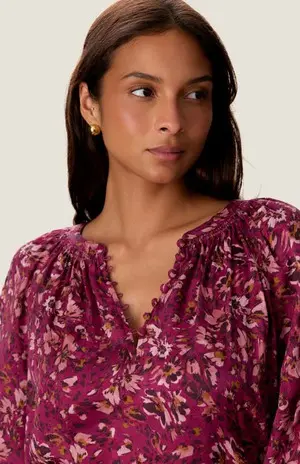 Rebecca Taylor Brooke Ruffle Bubble Top