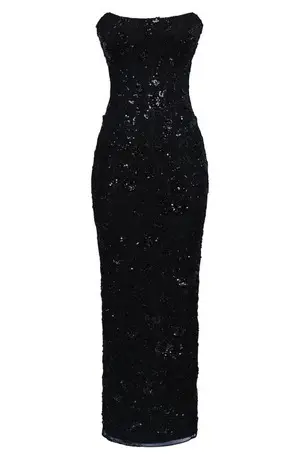 House Of Cb Anisa Embellished Strapless Maxi Dress
