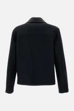 Bottega Veneta Giacca In Lana Con Colletto Intrecciato - Nero