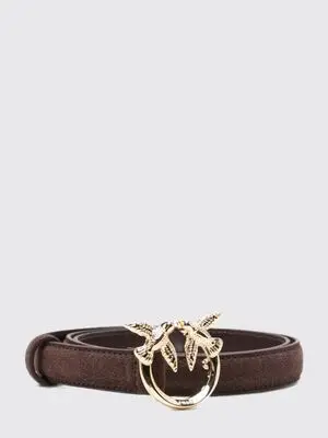 Pinko Suede Belt In A Slim Design With The Love Birds Plaque Buckle