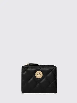 TWINSET Small Quilted Faux Leather Wallet With Metallic Logo