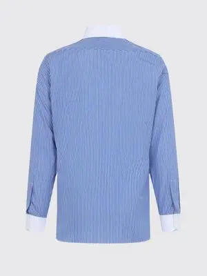 TOM FORD Striped Slim Fit Cotton Shirt With French Collar And Concealed Placket