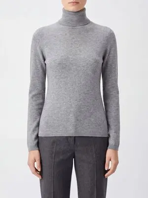 ALLUDE Slim Fit Cashmere Turtleneck Jumper With Long Sleeves - Grey