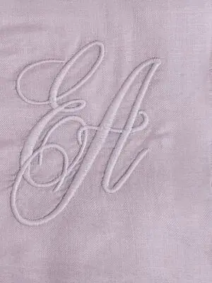 Emporio Armani Fringed Cashmere And Modal Blend Stole - Lilac