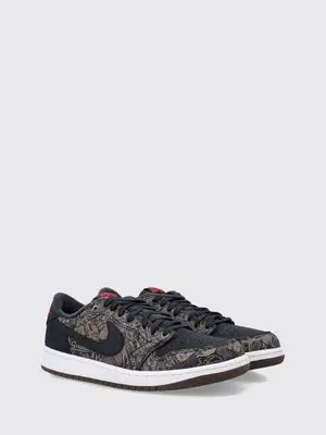 Nike Air Jordan 1 Retro Low Smooth Leather Sneakers With Perforated Toe