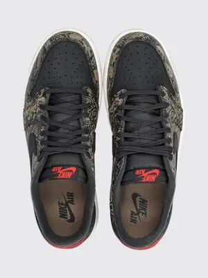 Nike Air Jordan 1 Retro Low Smooth Leather Sneakers With Perforated Toe