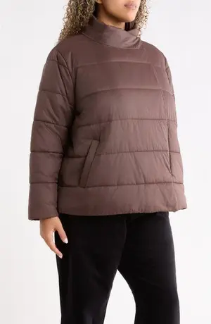 Eileen Fisher High Collar Recycled Nylon Jacket