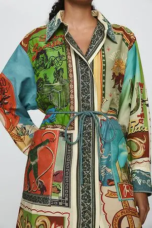 ALEMAIS Ace Cotton Silk Maxi Shirtdress