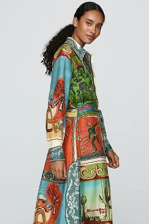 ALEMAIS Ace Cotton Silk Maxi Shirtdress