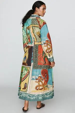ALEMAIS Ace Cotton Silk Maxi Shirtdress