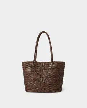 OSPREY LONDON The Lima Leather Tote Bag - Chesnut