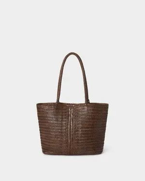OSPREY LONDON The Lima Leather Tote Bag - Chesnut