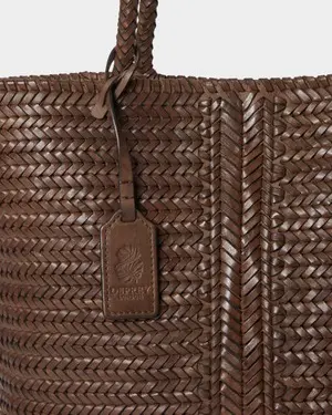 OSPREY LONDON The Lima Leather Tote Bag - Chesnut