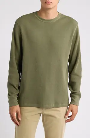 FLINT & TINDER BY HUCKBERRY Waffle Thermal Crewneck T-shirt - Clover