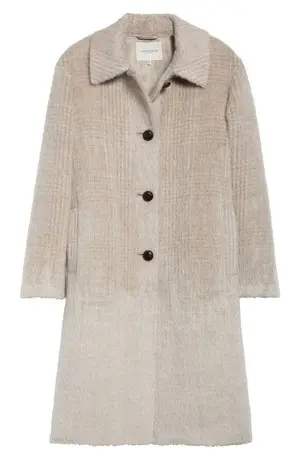 Lafayette 148 New York Glen Plaid Alpaca & Wool Coat