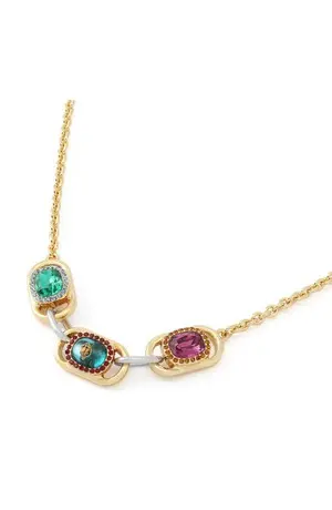 Kurt Geiger Gemstone Frontal Chain Necklace