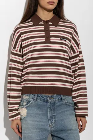 ROTATE BY BIRGER CHRISTENSEN Striped Polo Shirt