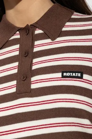 ROTATE BY BIRGER CHRISTENSEN Striped Polo Shirt