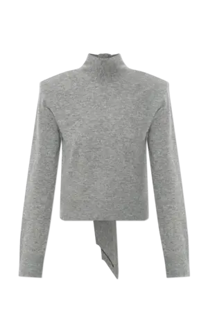 ROTATE BY BIRGER CHRISTENSEN Wool Sweater With Shoulder Pads