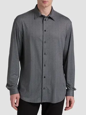 Emporio Armani Micro-diamond Print Sport Shirt