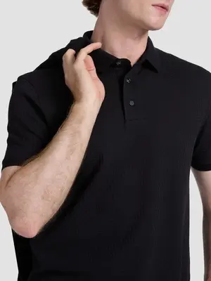 Emporio Armani Tonal Textured Polo Shirt