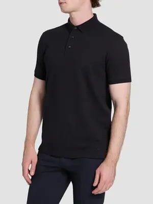Emporio Armani Tonal Textured Polo Shirt