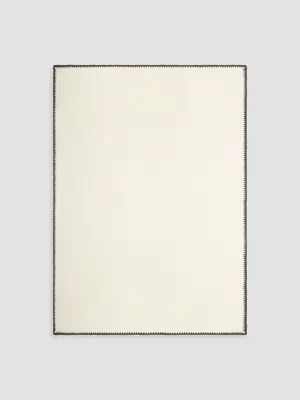 Barefoot Dreams Cozychic Rib-knit Blanket Stitch Throw Blanket - Cream Java