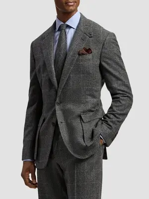 Ralph Lauren Purple Label Mini-tick Wool-cashmere Tie