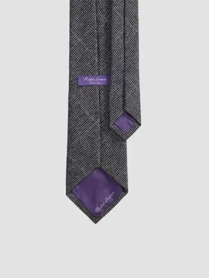 Ralph Lauren Purple Label Mini-tick Wool-cashmere Tie