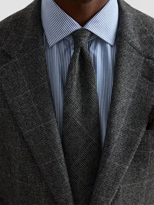 Ralph Lauren Purple Label Mini-tick Wool-cashmere Tie