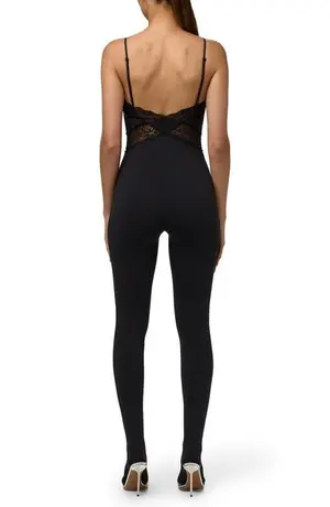 Naked Wardrobe Body Flex Lace Closed Toe Jumpsuit